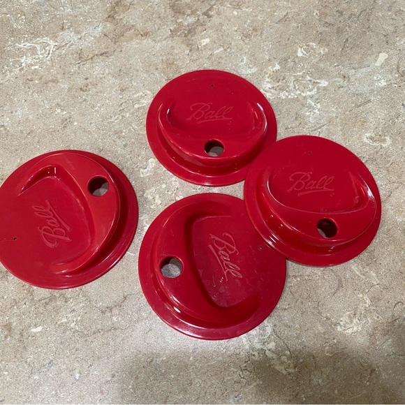 Ball | Kitchen | Four Mason Jar Lids For Drinking Wide Mouth | Poshmark